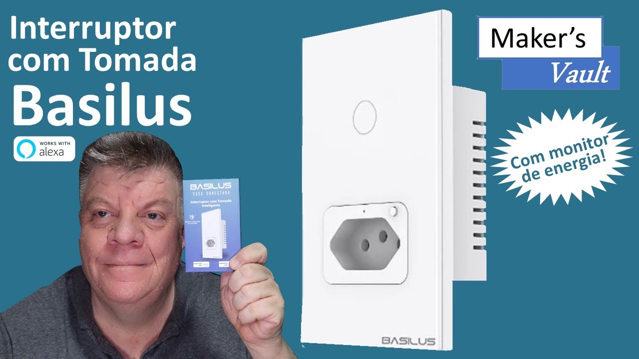 Basilus: Interruptor com Tomada – Com medidor de energia - Use com ...