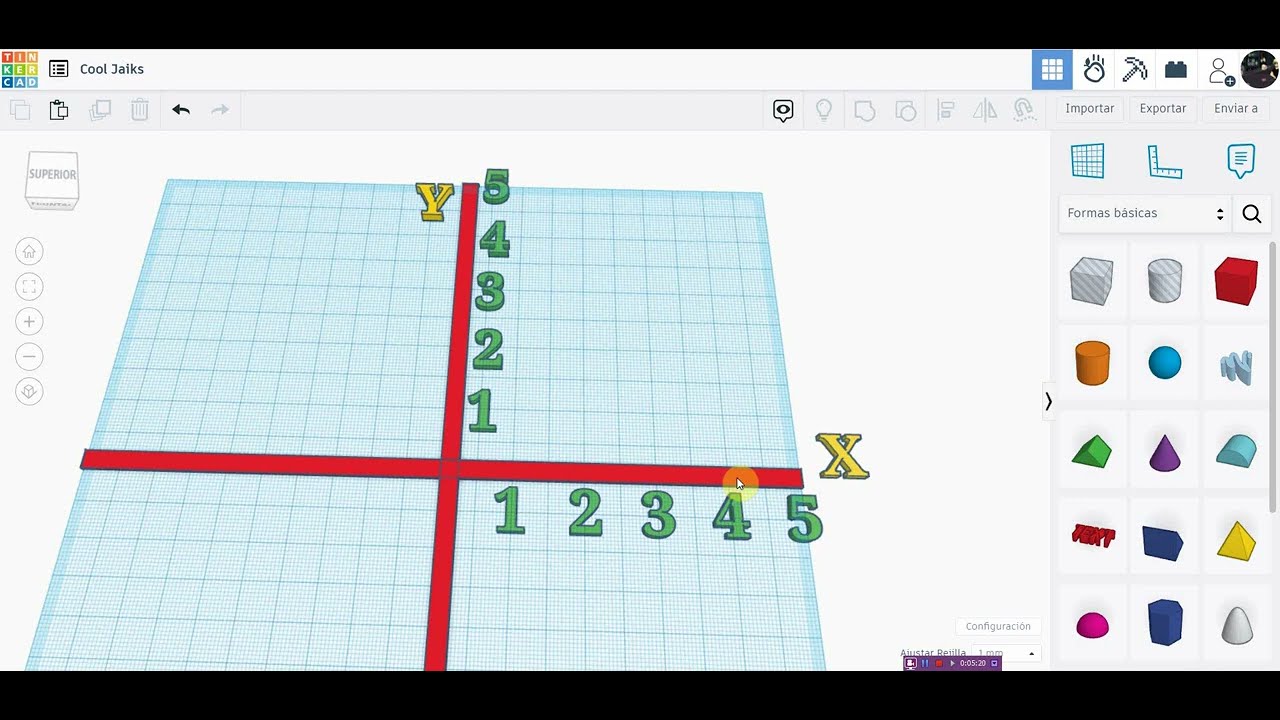 Trabajo en tinkercad - PLANO CARTESIANO - YouTube