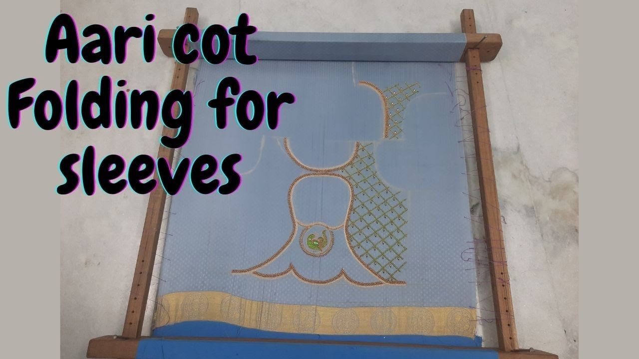 Aari cot.. Folding... for sleeves and neck with aari work - YouTube