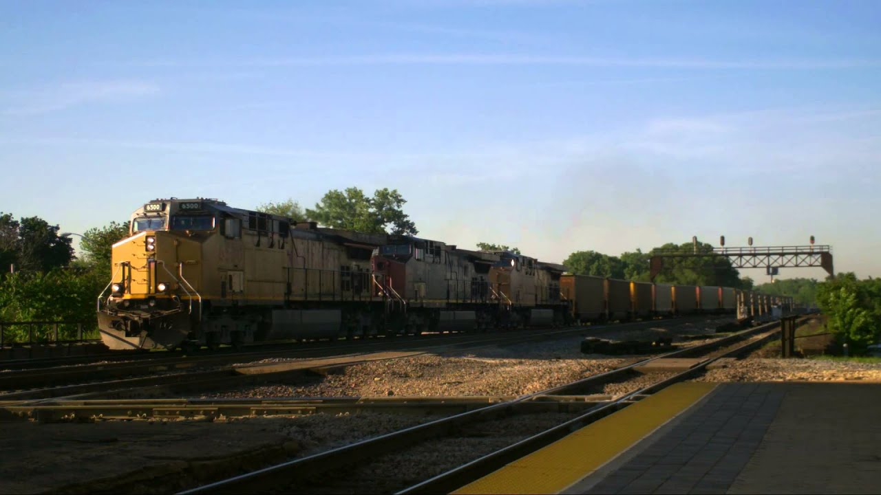 Railfanning Greater Chicago - UP 6500 Leads a Coal Train at Joliet, IL ...