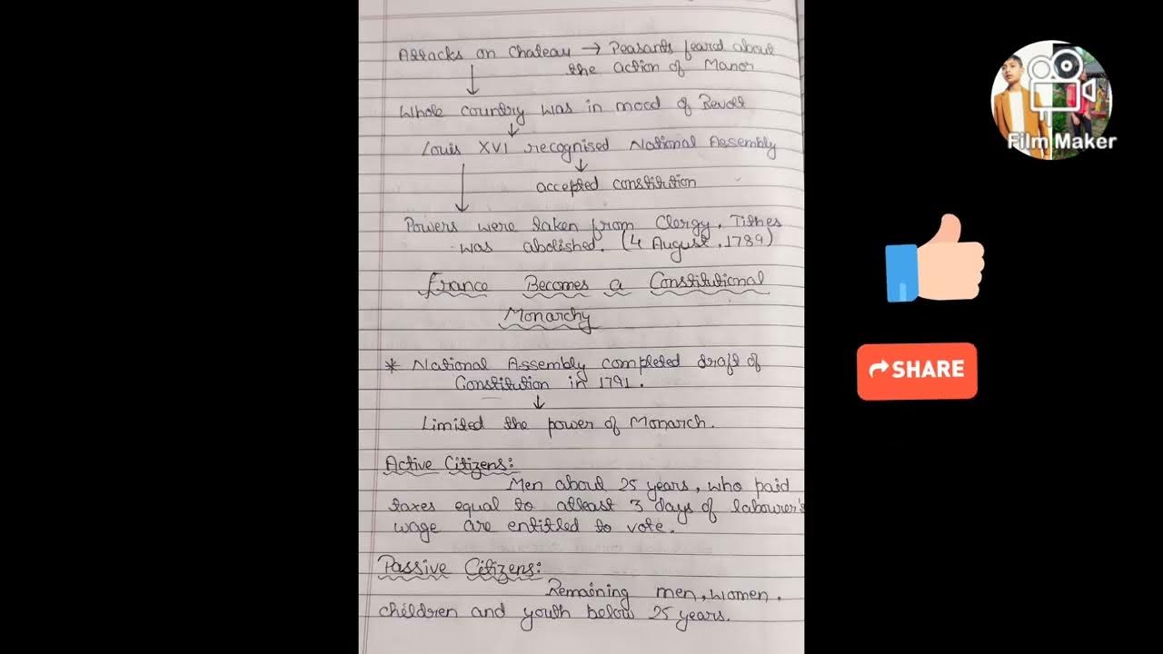 Class IX History Chapter 1 notes "The French Revolution" # ...