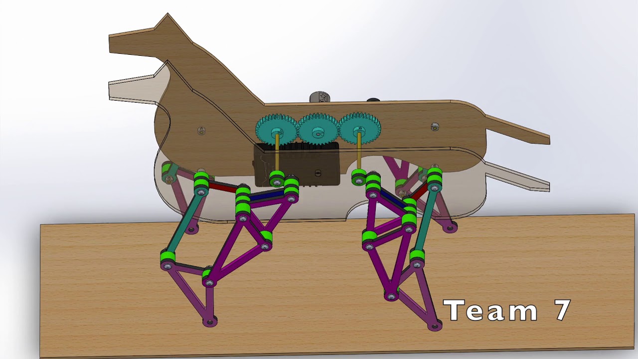 MAE 183 Four Legged Mechanical Walkers - YouTube