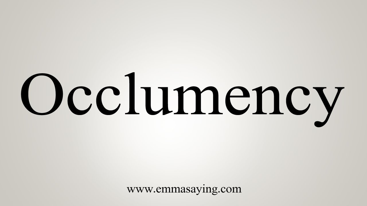 How To Say Occlumency - YouTube