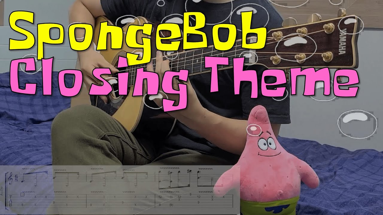 SpongeBob Closing Theme guitar｜Including TAB｜스폰지밥 엔딩곡 기타 - YouTube