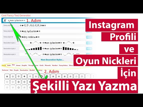 Instagram Biyografi Şekilli Yazı Yazma Sitesi | Pubg Mobile Şekilli Nick Yazma | Yeni Yazı Stilleri