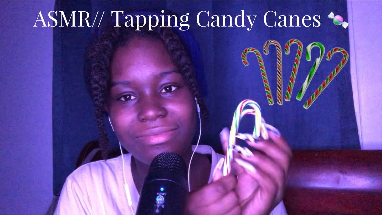 #asmr // Tapping Candy Canes (Long Nails 💅🏿) - YouTube
