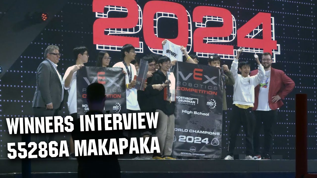 55286A Makapaka Winners Interview | VEX Worlds VRC HS Over Under - YouTube