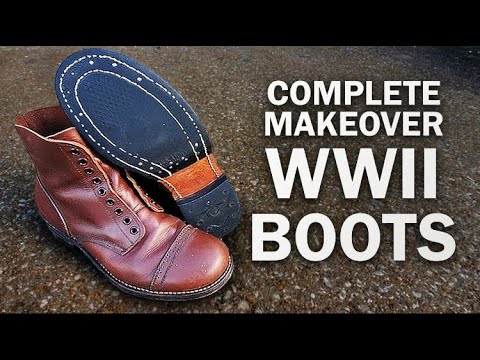 WW2 U.S. Military Boots - Taken Apart & Restored - YouTube