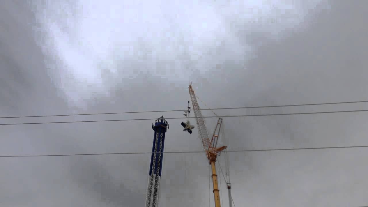 Texas Sky Screamer Topped Off at Six Flags Over Texas - YouTube