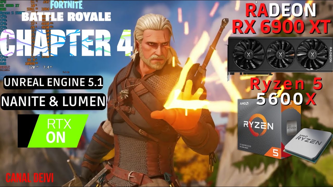 Fortnite Unreal Engine 5.1 Ray Tracing NANITE & LUMEN RX 6900 XT + R5 ...