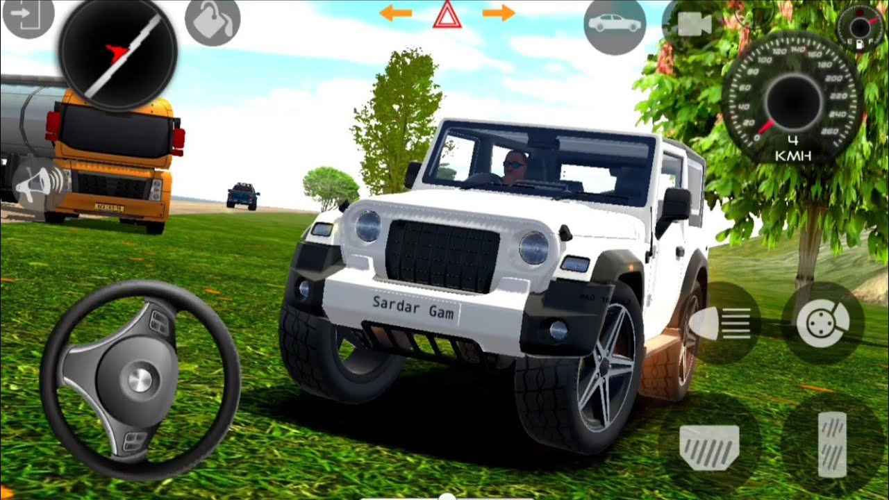 New Car Simulator 3D - Modified Mahindra White Driving - Indian Cars ...