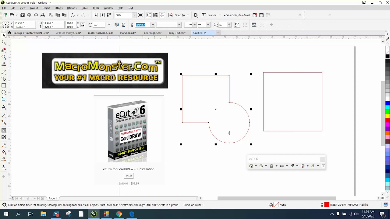 Corel Draw Tips & Tricks Monster Macro Area and how to figure - YouTube