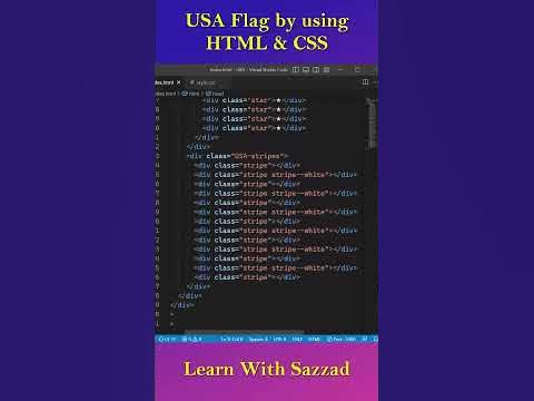 Unites States of America Flag by using HTML CSS #reels #shorts #reel # ...