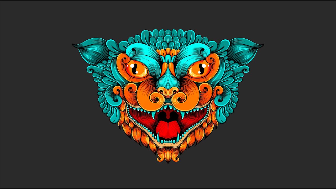 Catagon Illustration Process - Turning Sketch into Illustration - Speed ...