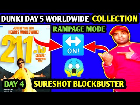 Dunki Day 4 Official Worldwide Collection | Dunki Day 4 Box Office ...