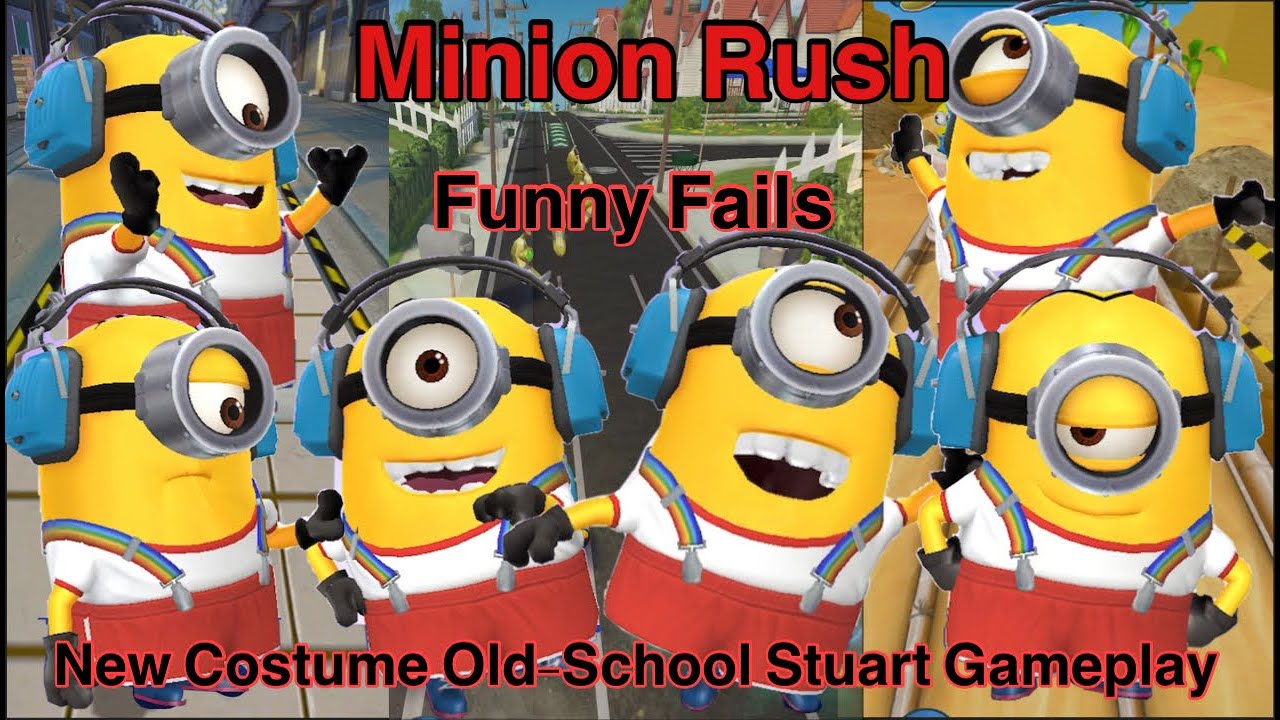 Minion Rush New Costume Old School Stuart Gameplay Minion Rush Funny ...