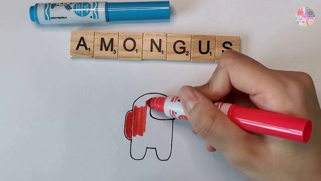 How to Draw AMONG US Red Character - YouTube