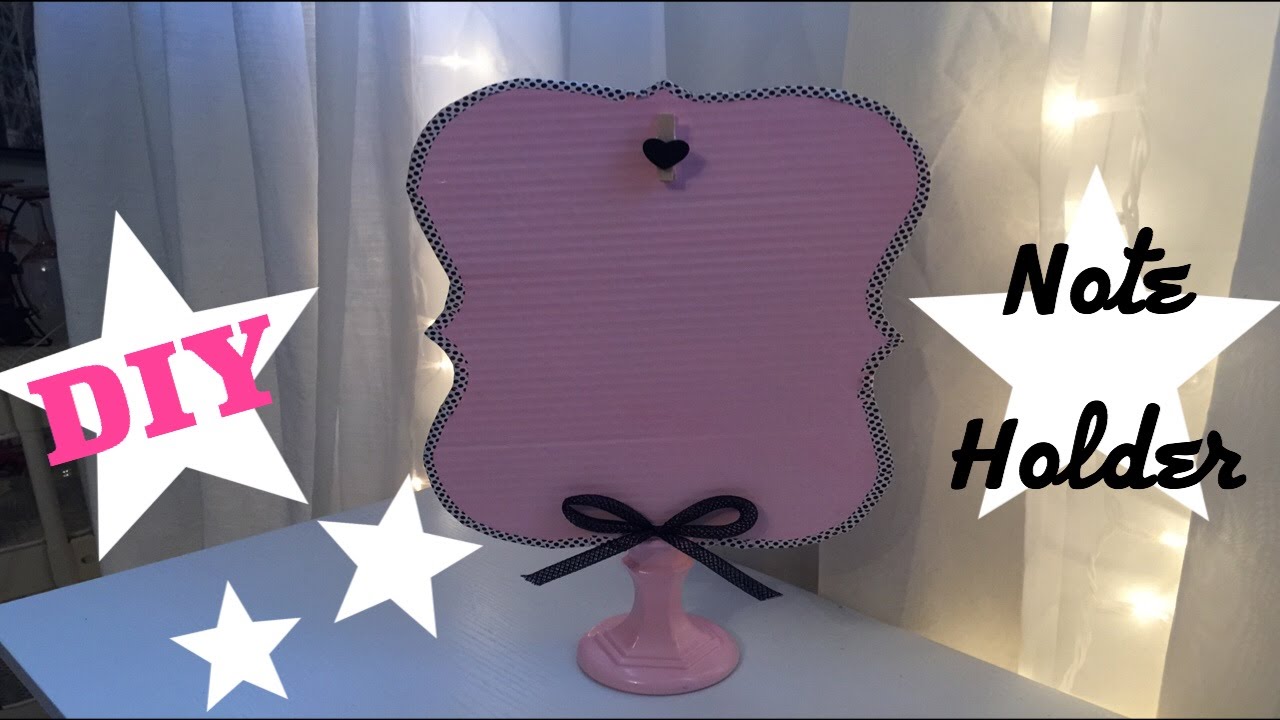 DIY Note Holder - YouTube
