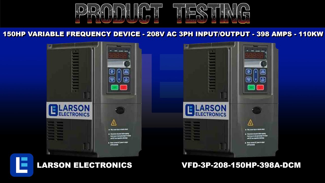 150HP Variable Frequency Device - 208V AC 3PH Input/Output - 398 Amps ...