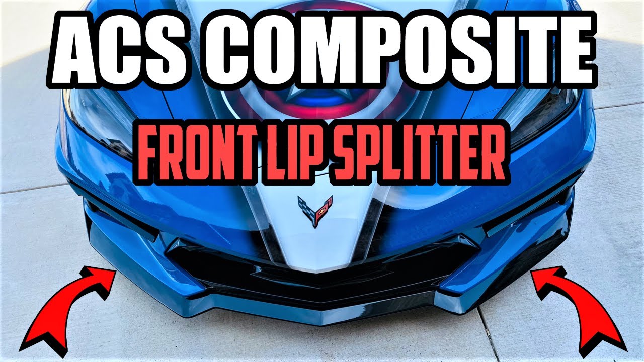 Brand New ULTRA-DURABLE ACS Composite C8 Corvette FRONT SPLITTER ...