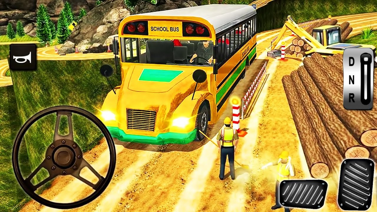 Offroad School Bus Driving Simulator 2019 - Android GamePlay - YouTube