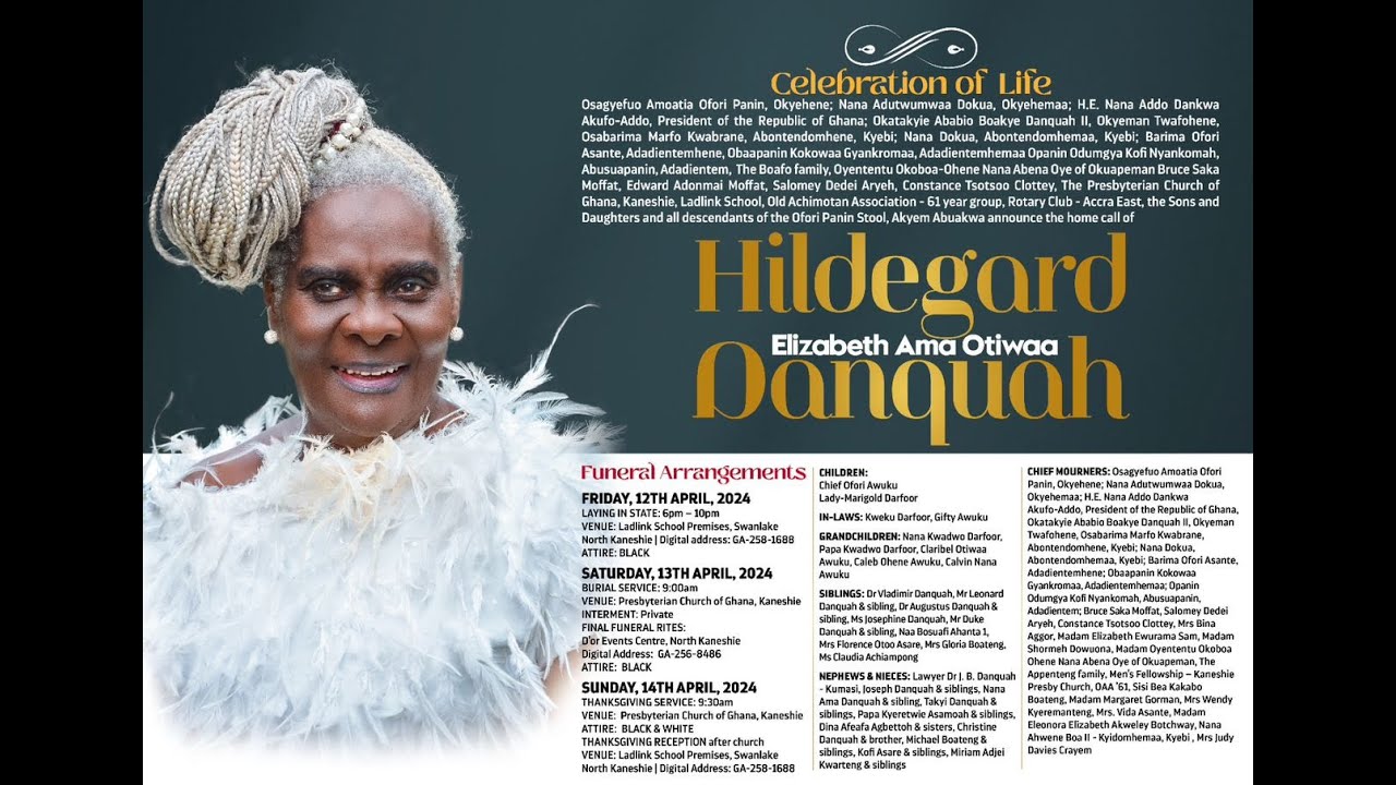 BURIAL OF HILDEGARD ELIZABETH AMA OTIWAA DANQUAH.. - YouTube