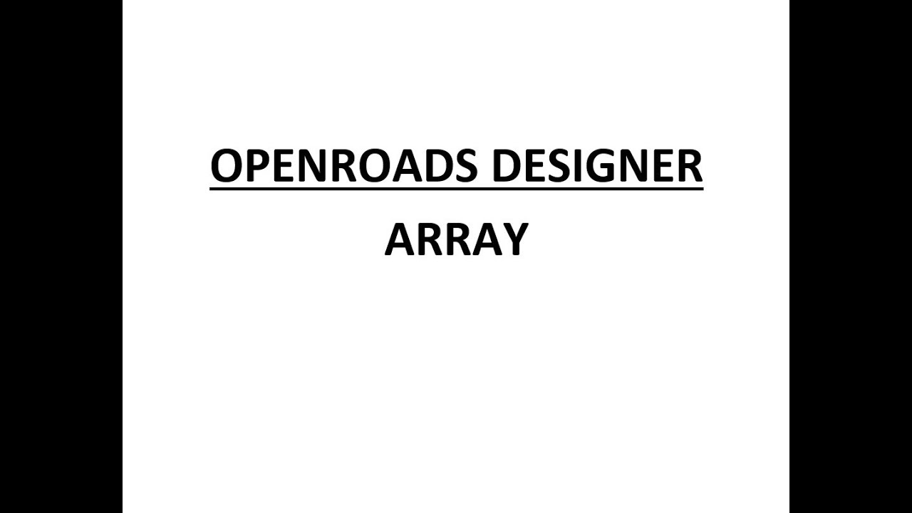 ORD - MicroStation - 7.7 - Array - YouTube