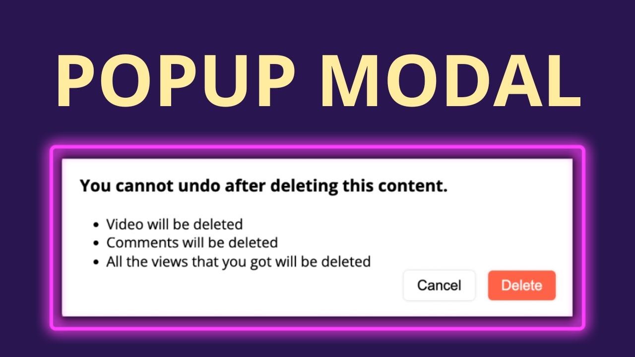 Reusable Popup Modal Component With React Js Youtube
