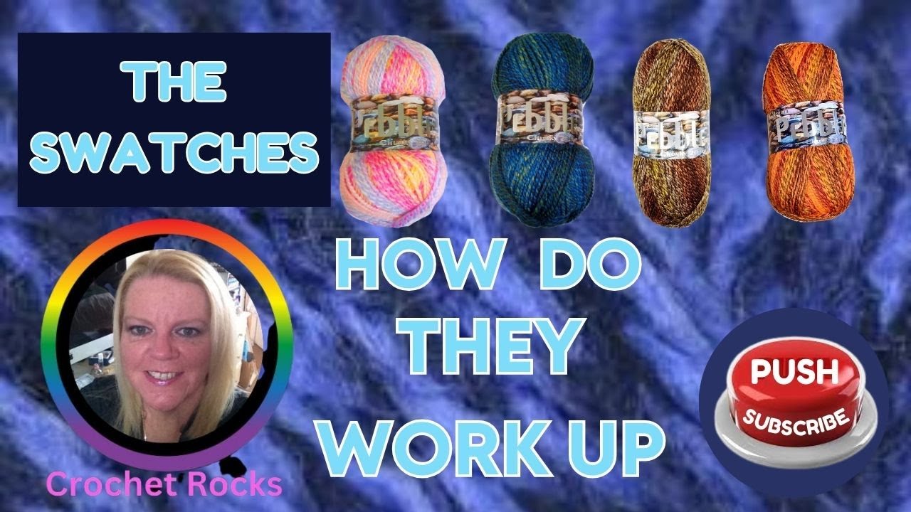 🧶 The SWATCHES Woolcraft Pebble Chunky 5 Weight Yarn How it Works up🤘 ...