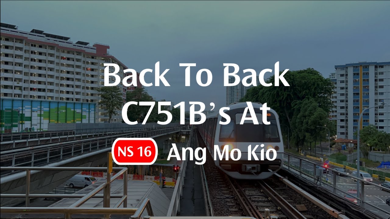 Back to Back C751B on NSL At NS16 Ang Mo Kio - YouTube