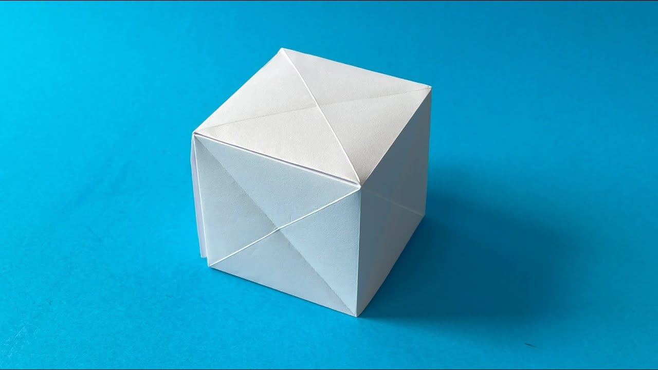 Cubo de origami | Cómo hacer un cubo 3D con papel - YouTube