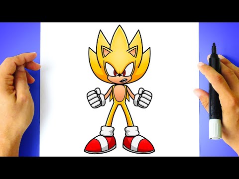 Como DESENHAR o SUPER SONIC - Como DIBUJAR a SUPER SONIC - Sonic Moderno - Sonic the Hedgehog