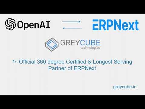 ERPNext & ChatGPT Integration GreyCube Video - YouTube