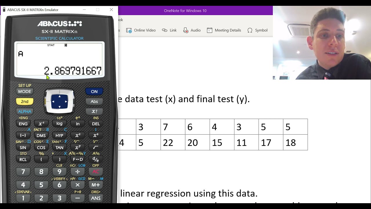 Linear Regression on TI Nspire and Abacus Calculators - YouTube
