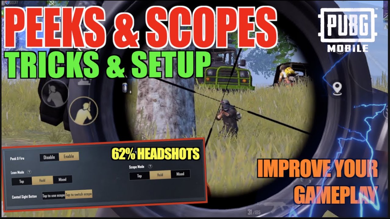PERFECT PUBG MOBILE PEEK & SCOPE SETTINGS - YouTube