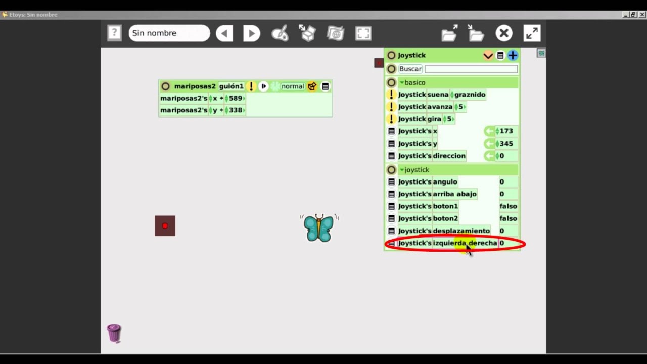 Programación Etoys: ¿Cómo hago para utilizar el joystick? - YouTube