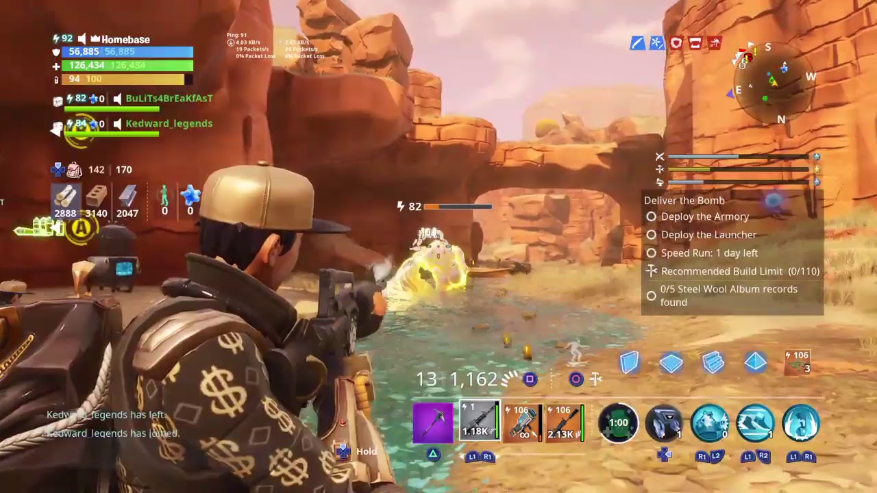 Fortnite STW killing a smasher w/ a power lvl 1 AR - YouTube