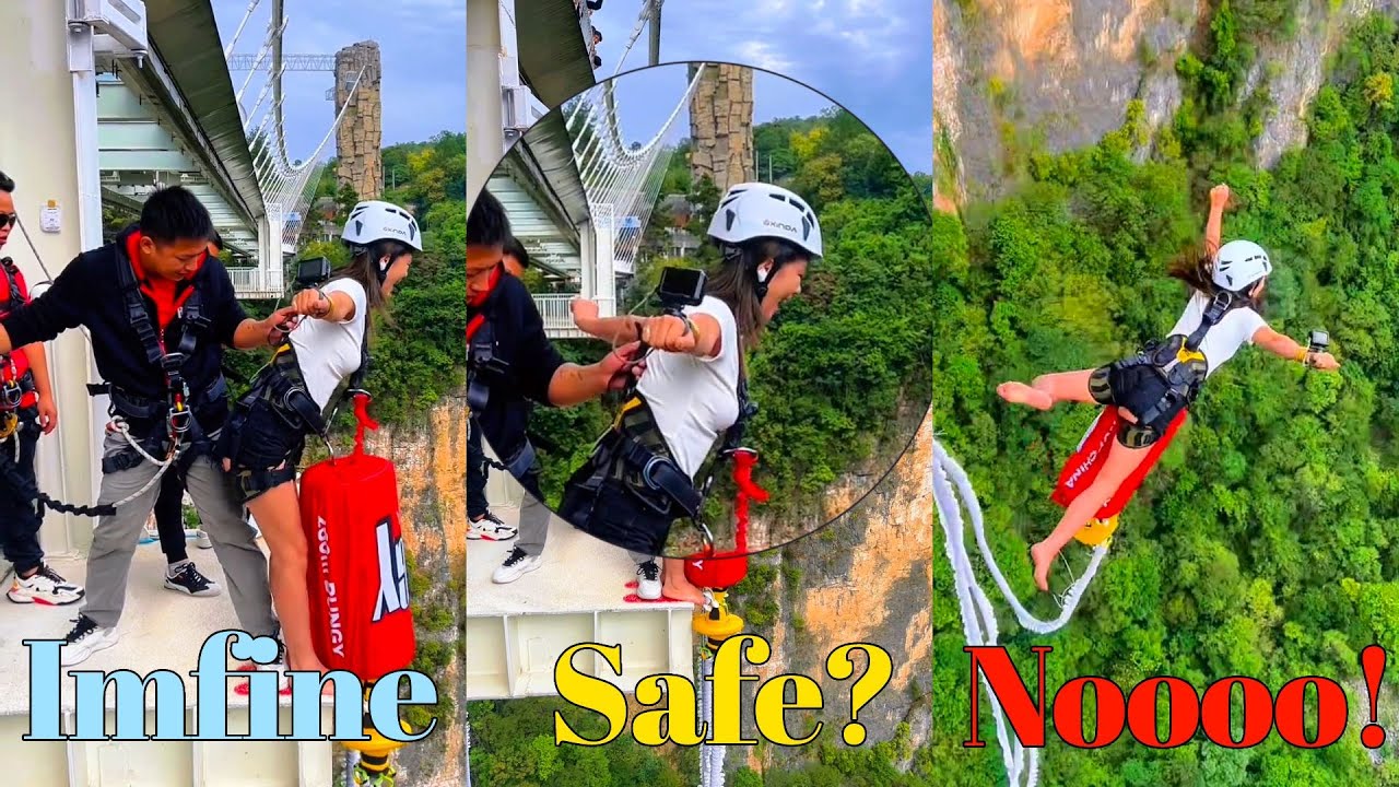 Jumpin Heights Zhangjiajie 02 #bungee #bungeejumping #jumping # ...