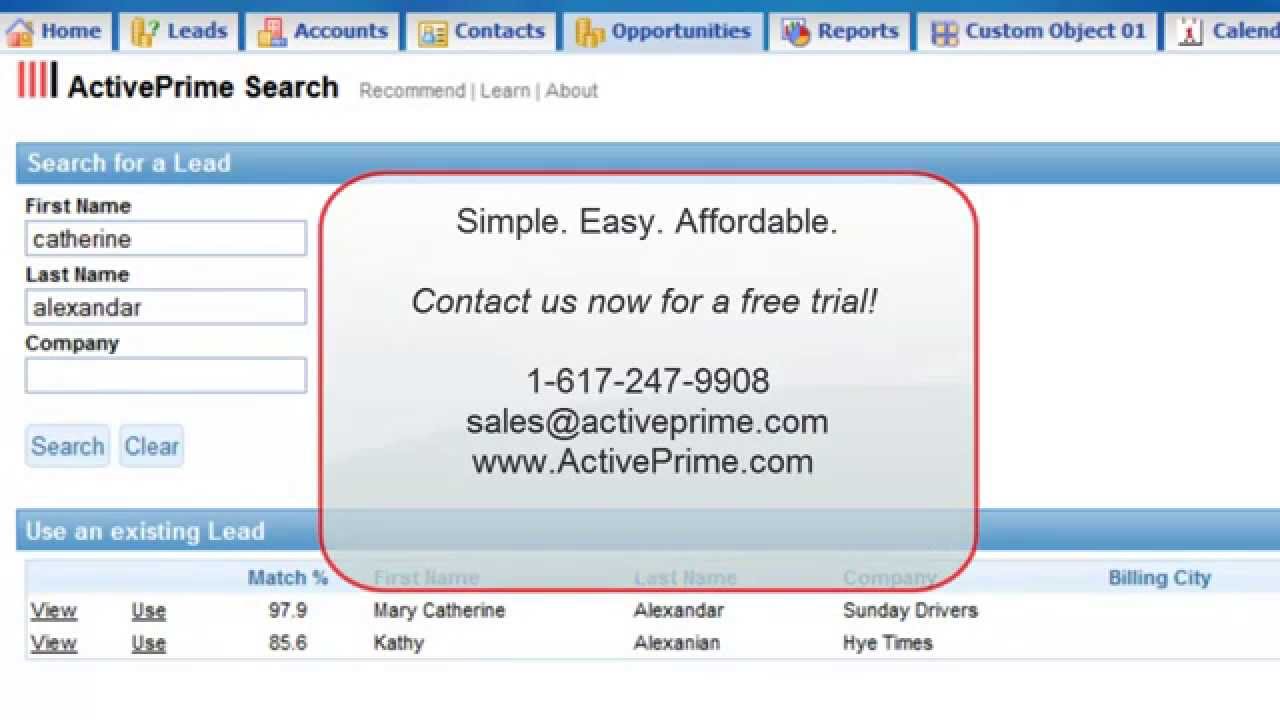Find Your Contacts Right Away with ActivePrime Search for Oracle CRM On Demand - YouTube