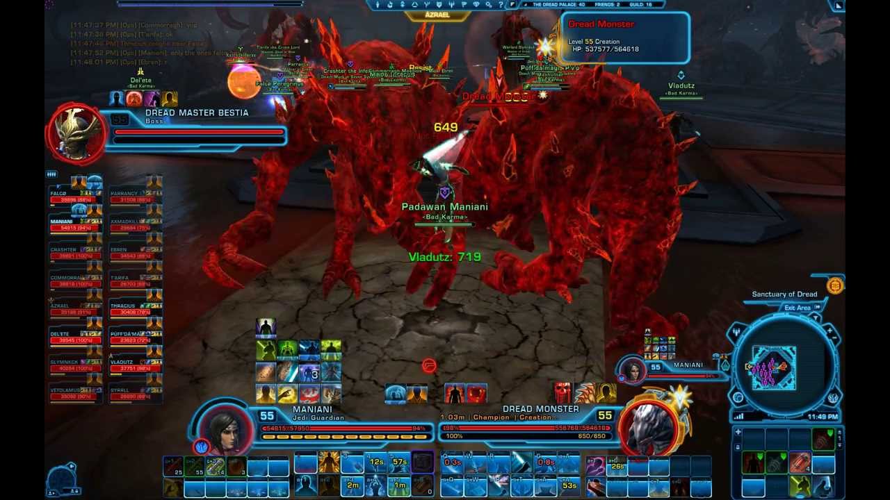 [swtor] Bad Karma vs Dread Master Bestia (tank) 16m HM - YouTube