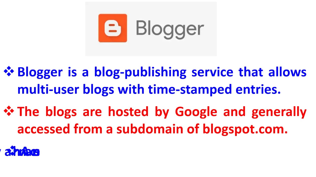 Creating a Blogger - YouTube