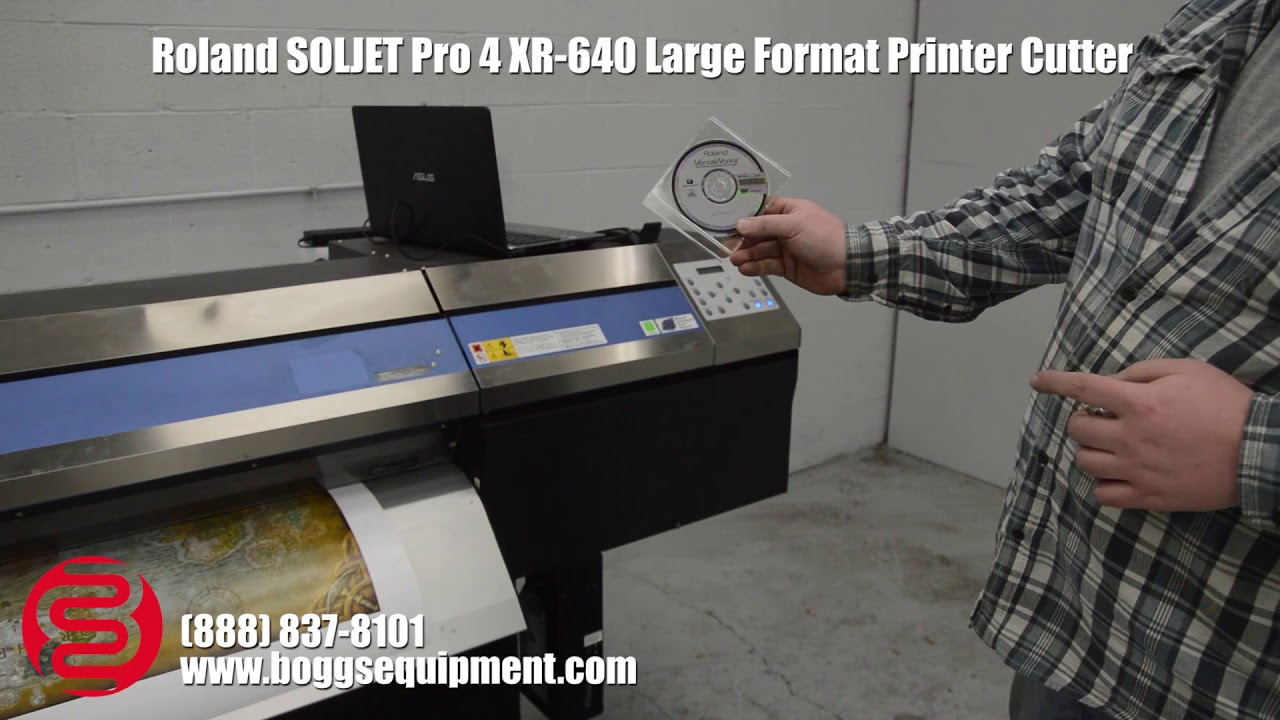 Roland SOLJET Pro 4 XR-640 Large Format Printer Cutter - YouTube