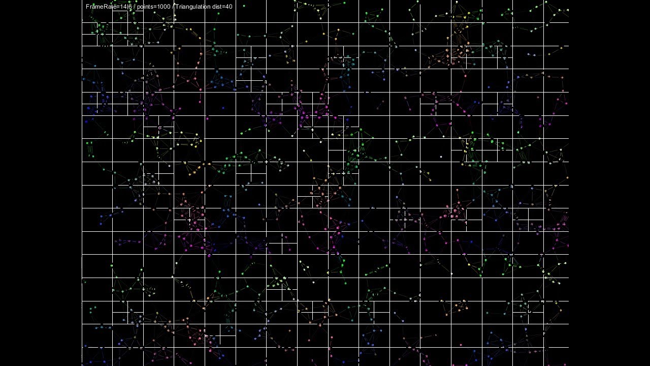 Pseudo-Triangulation using QuadTree search - YouTube