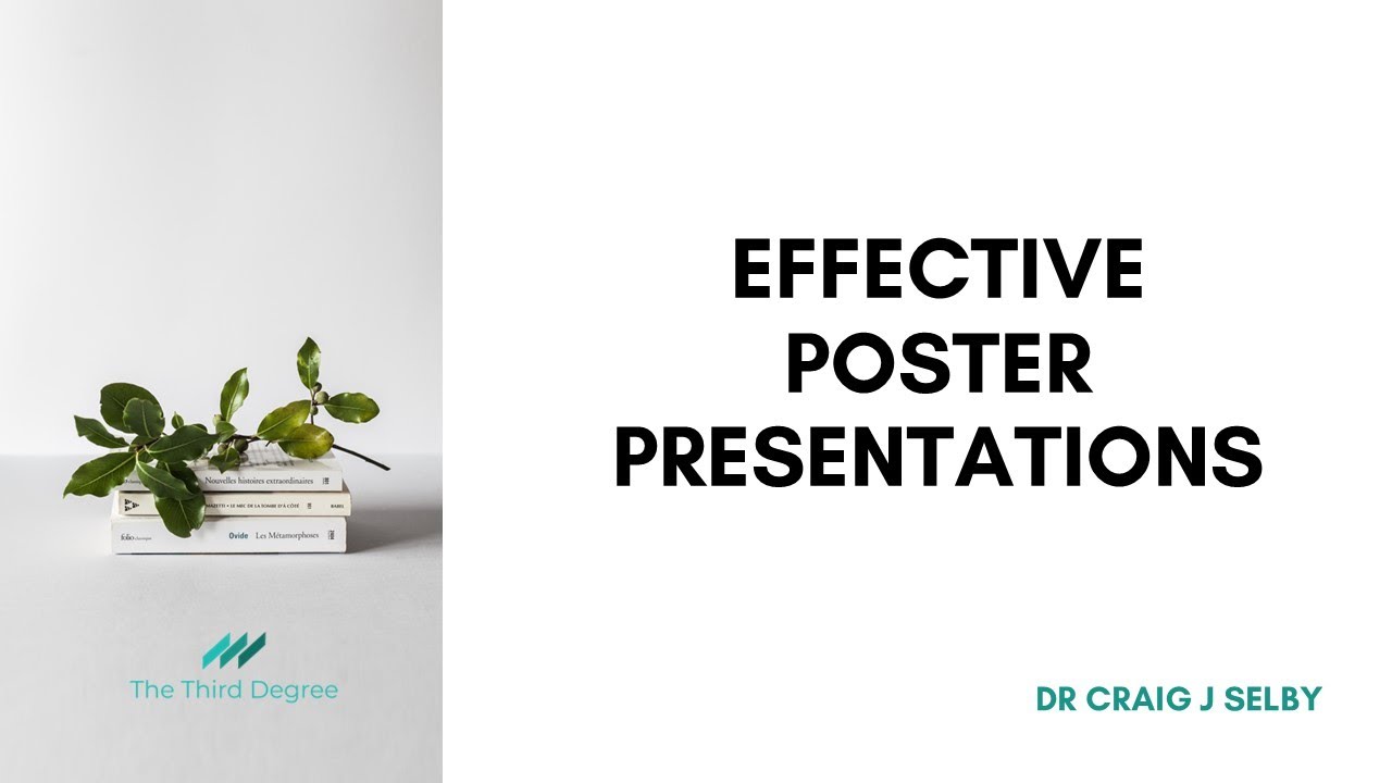 Effective Poster Presentations - YouTube