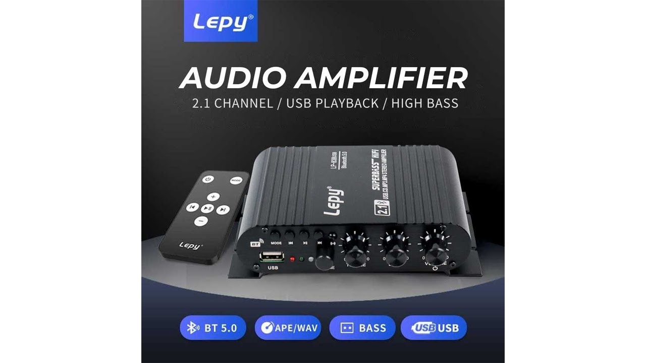 Lepy Audio Amplifier Bluetooth Usb Hifi Sound Booster With Remote Lp