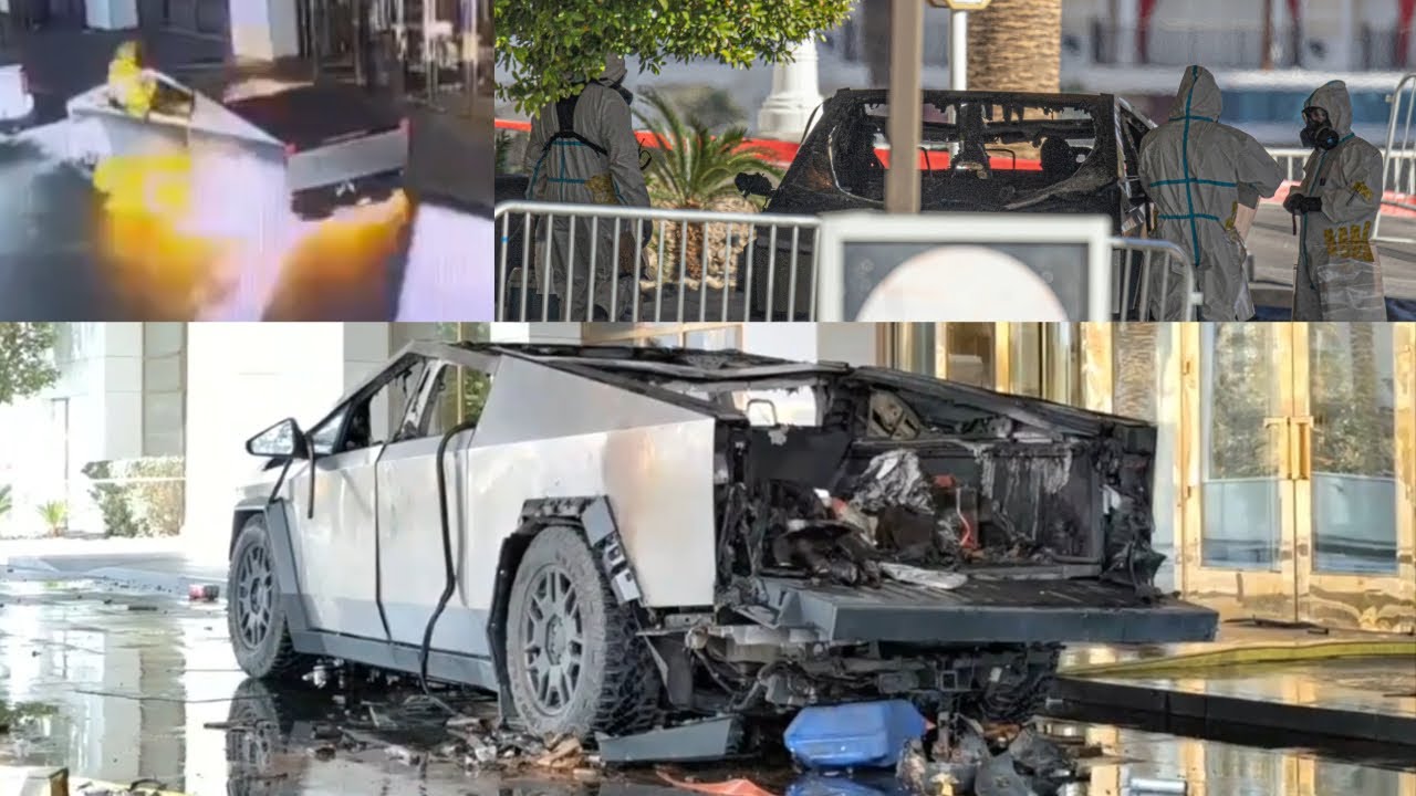 Tesla Cyber Truck Explosion Scene At Trump Tower In Las Vegas - FBI ...