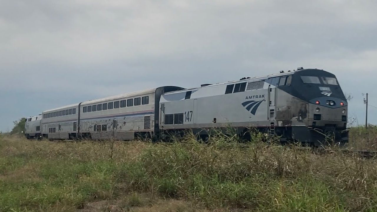 Amtrak Train 822 (Heartland Flyer) at Krum, TX (November 2, 2024) - YouTube