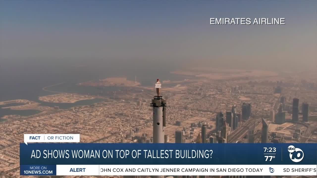 Ad shows woman on top of tallest building? - YouTube