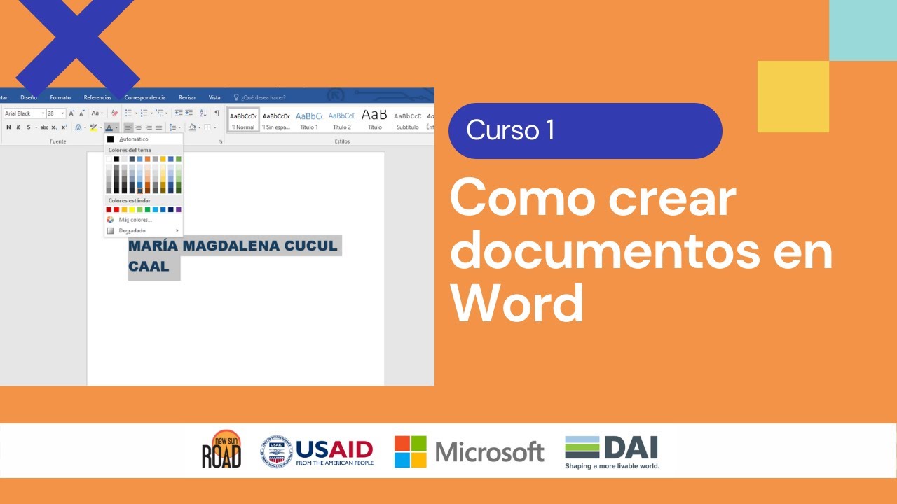 Creación de documento Word, carpetas y como guardar en USB. - Q'eqchi ...