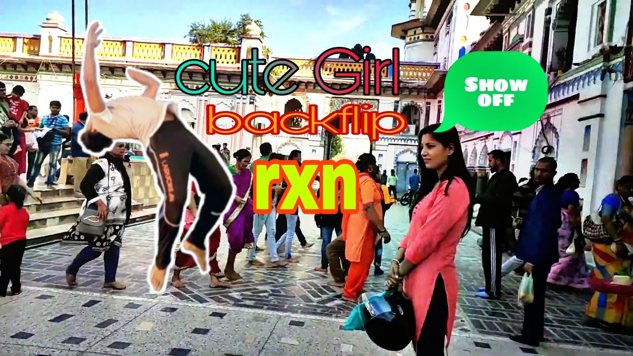 Backflip Cute Girl Reaction||Backflip Public Reaction|| Backflip Public ...